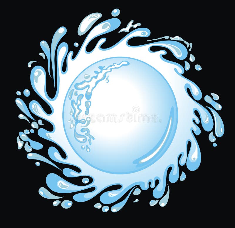 Swirling water stock vector. Illustration of swirl, circle - 33785973