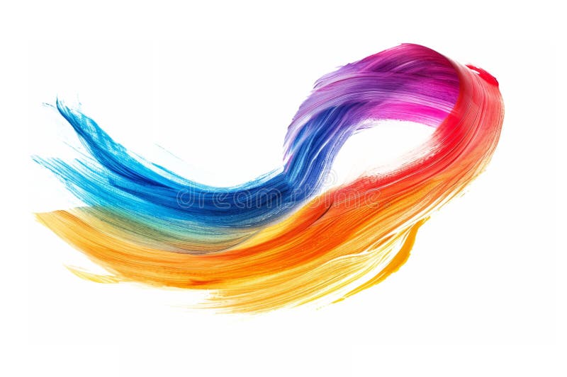 Swirling Watercolor Brush Strokes, Creating a Vortex Like Pattern that ...