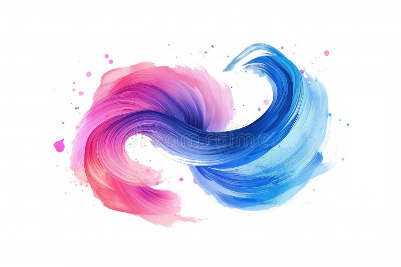Swirling Watercolor Brush Strokes, Creating a Vortex Like Pattern that ...