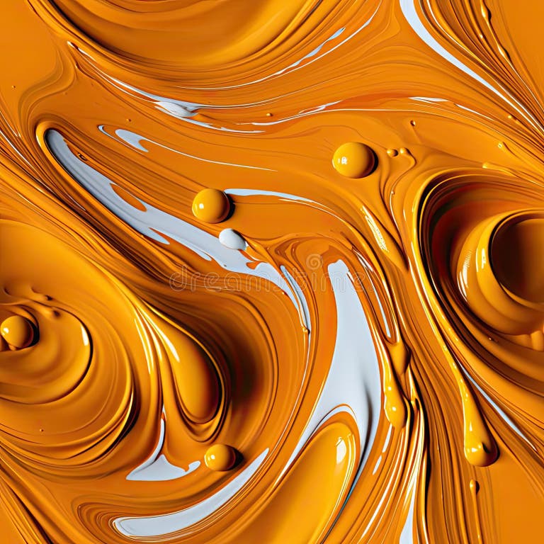 Swirling Watery Patterns of Orange Paint (tiled) Stock Illustration ...
