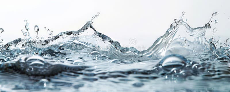 A Swirling Wave of Water Captured Mid-splash, with Droplets Radiating ...