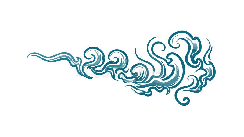 Swirling Wind Gusts Air Current Abstract Vector, Vector Design ...