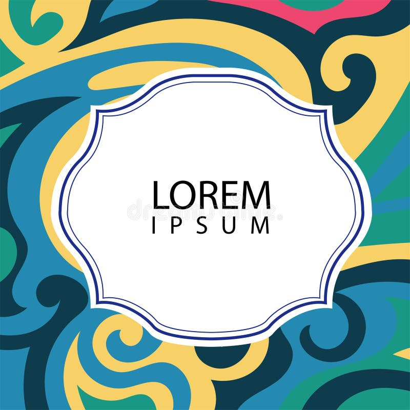 Greeting Card or Invitation Blank Template Design with Abstract ...