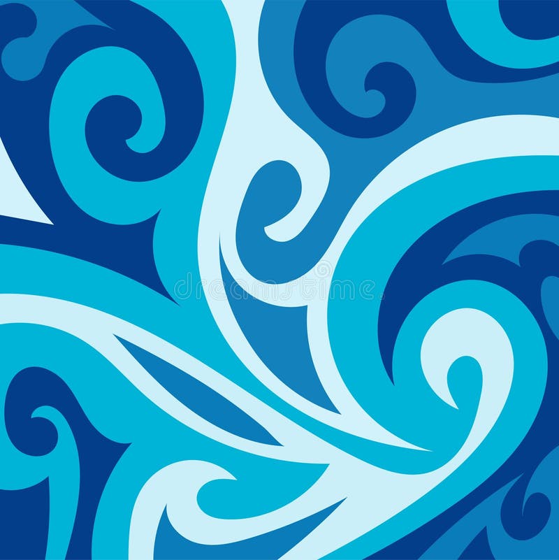 Abstract Square Background with Flowing Curves Texture Ornaments. Stock ...