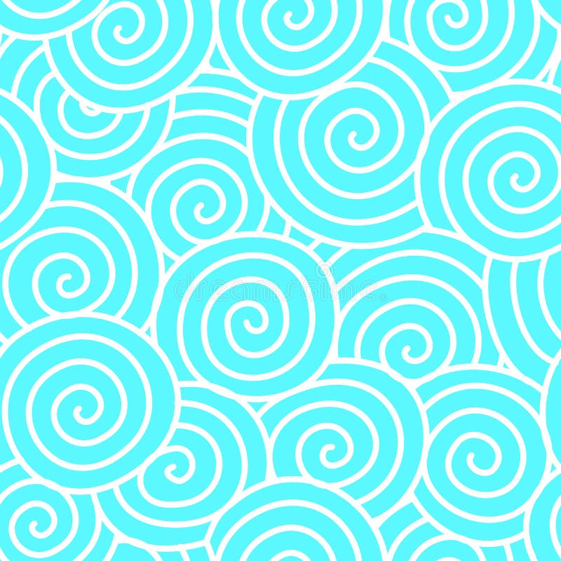 Swirls Illustration in a Seamless Pattern Stock Vector - Illustration ...