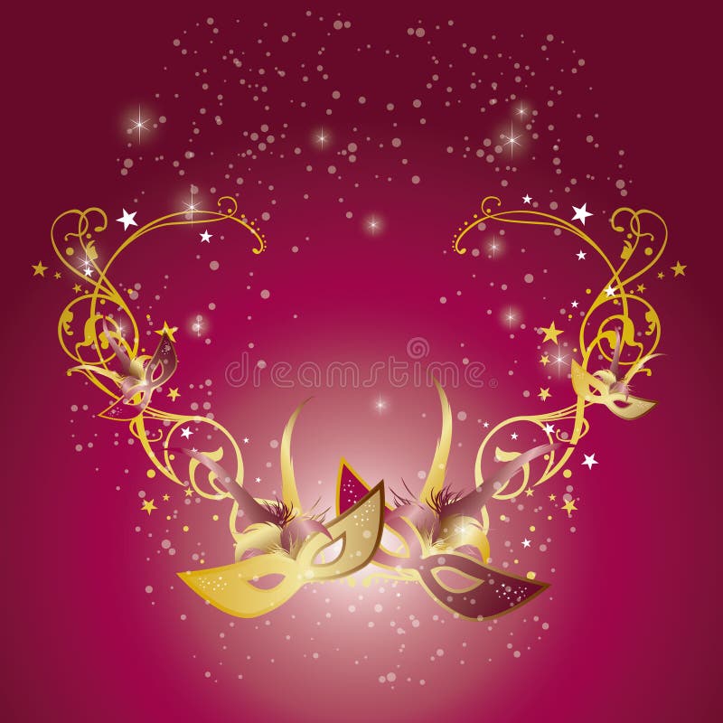 Swirls and masks 1 stock vector. Illustration of carnival - 48732076