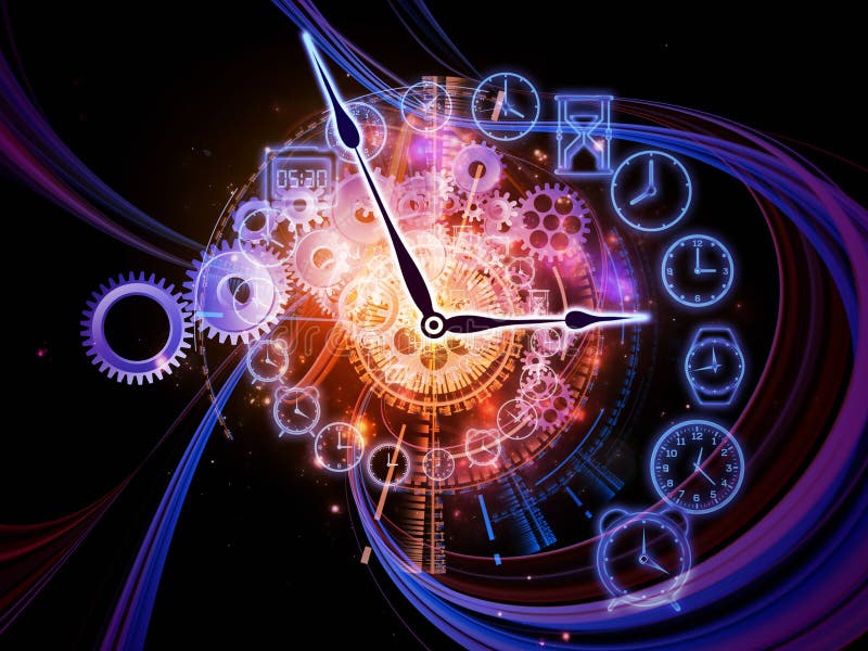 Abstract Time Wallpaper stock illustration. Illustration of motion ...
