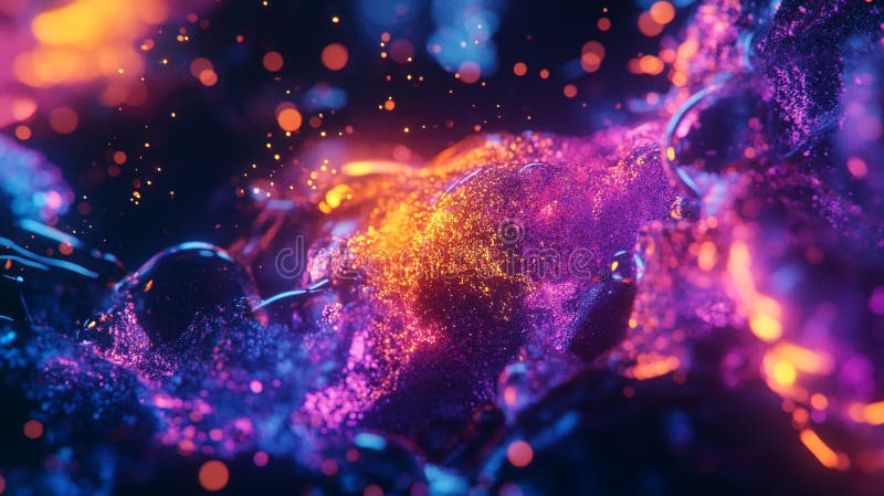 Vibrant Abstract Colors Display Dynamic Movement in a Surreal Setting ...