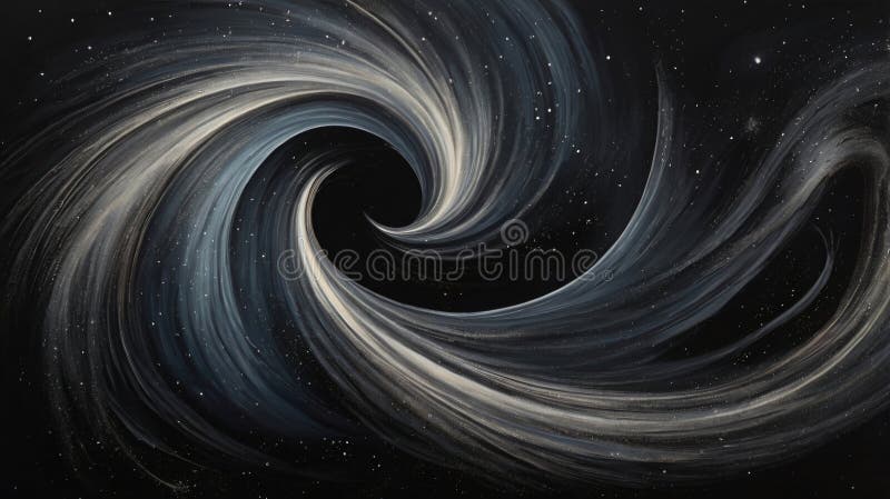 Swirls and Wave. Blue Streams of Fresh Breeze Flows on Background ...