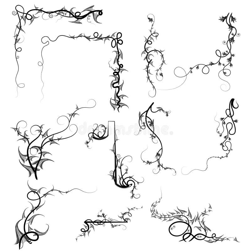 Swirly curly vines stock illustration. Illustration of vines - 26661117