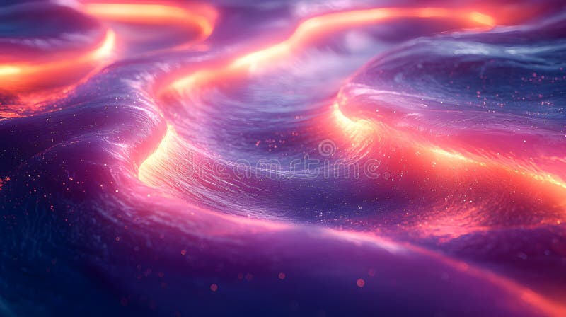 Swirly Neon Background with Dynamic Waves Stock Illustration ...