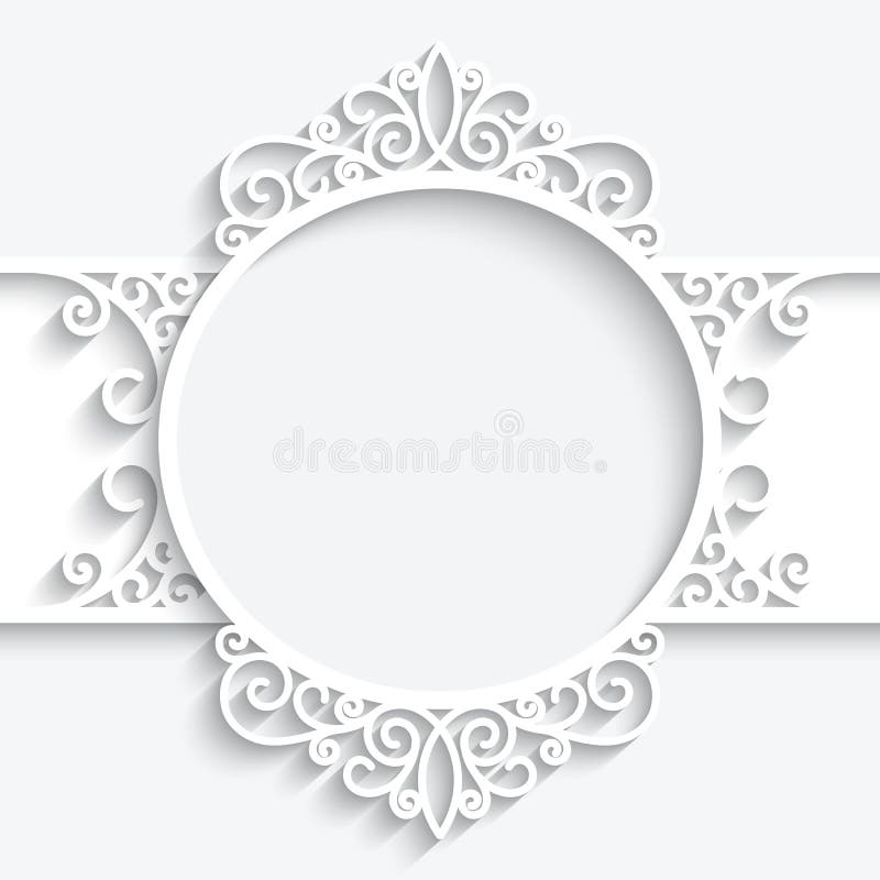 Swirly paper label stock vector. Illustration of header - 40197310