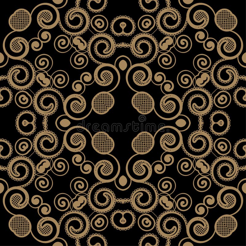 Swirly seamless pattern stock vector. Illustration of openwork - 88213367