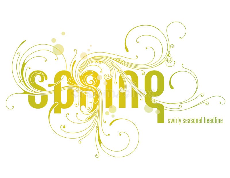 Swirly spring headline stock vector. Illustration of decorative - 14040232