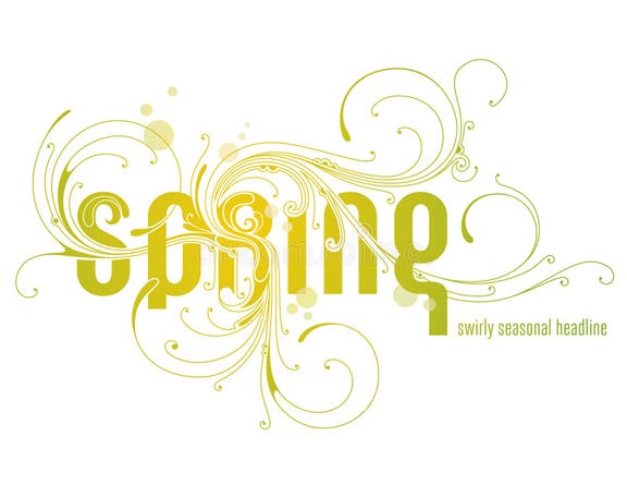 Swirly spring headline stock vector. Illustration of decorative - 14040232