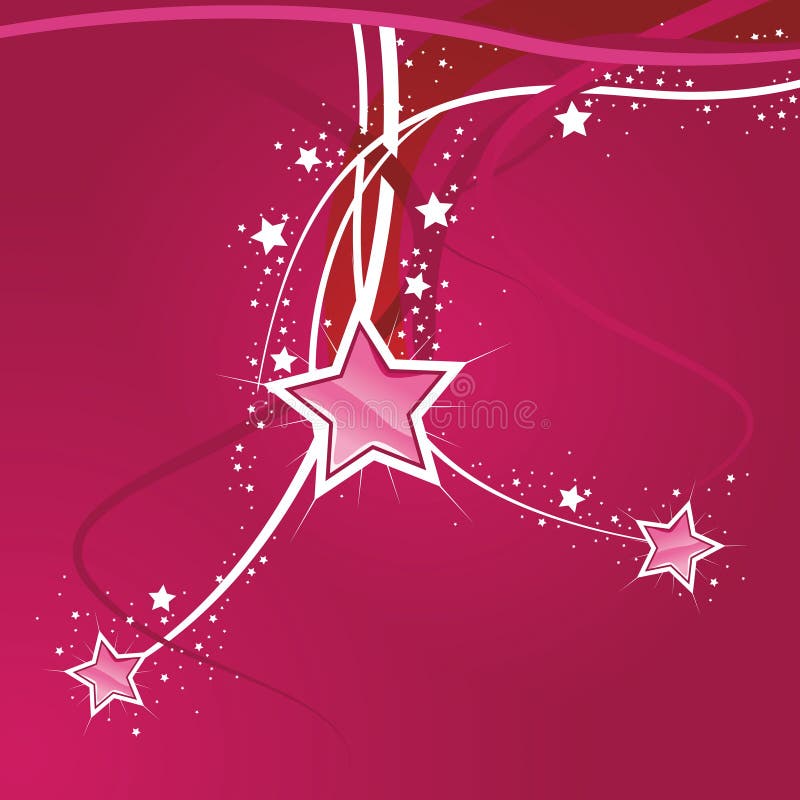 Swirly Star Pink Background Stock Illustration - Illustration of detail ...