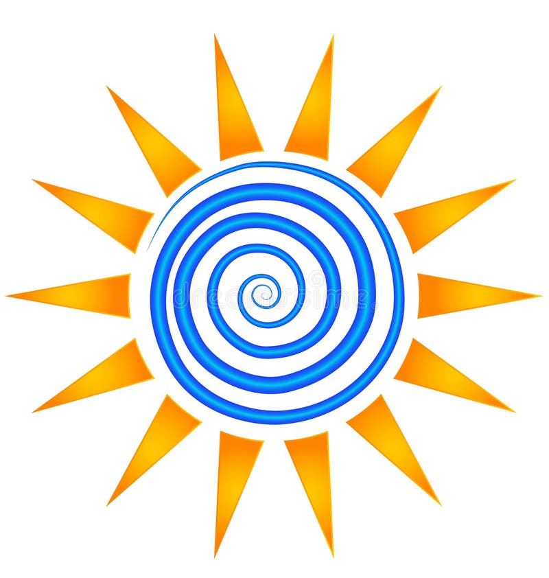 Swirly sun vector abstract stock vector. Illustration of icon - 119366717