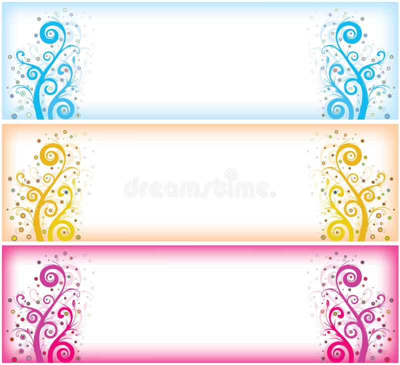Swirly web headers stock illustration. Illustration of banner - 10425170