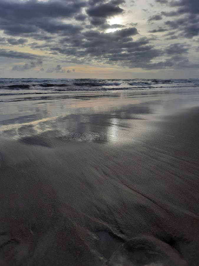 Swish Waves Showing Grains of Beach Sand Stock Image - Image of ...
