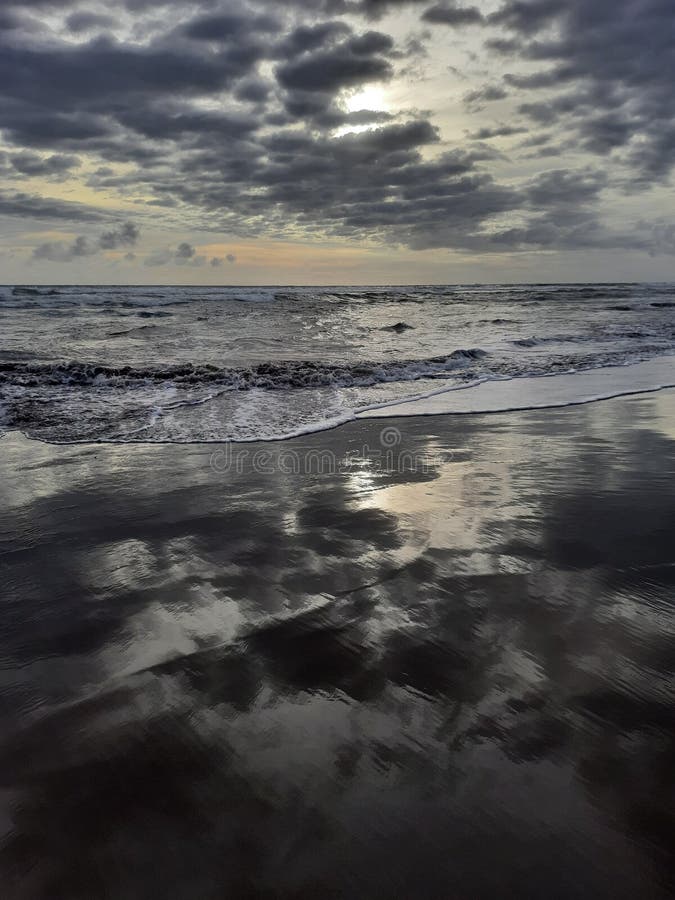 Swish Waves Showing Grains of Beach Sand Stock Image - Image of ...