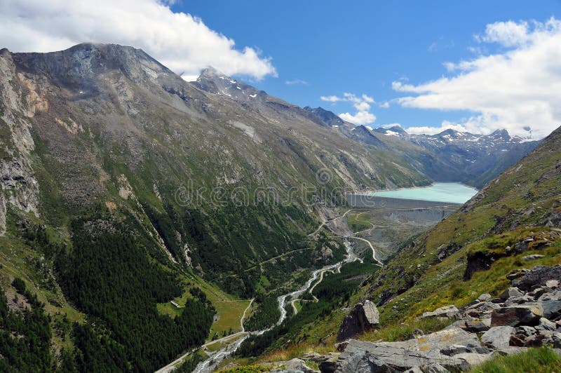 Swiss Alps stock photo. Image of snow, italy, stausee - 15545048
