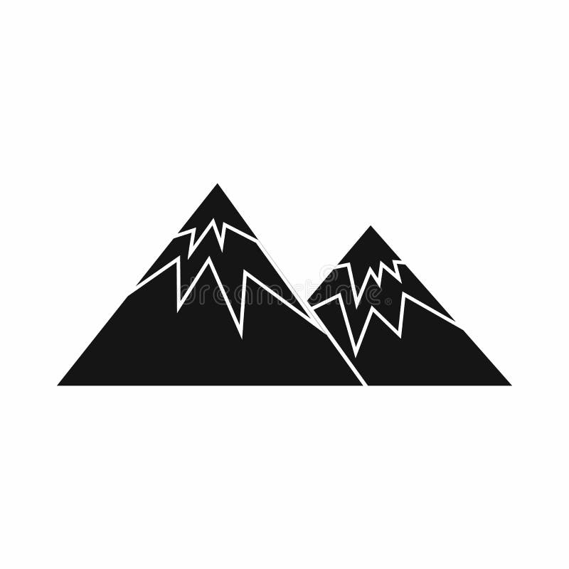 Swiss Alps Icon, Flat Style Stock Illustration - Illustration of hike ...