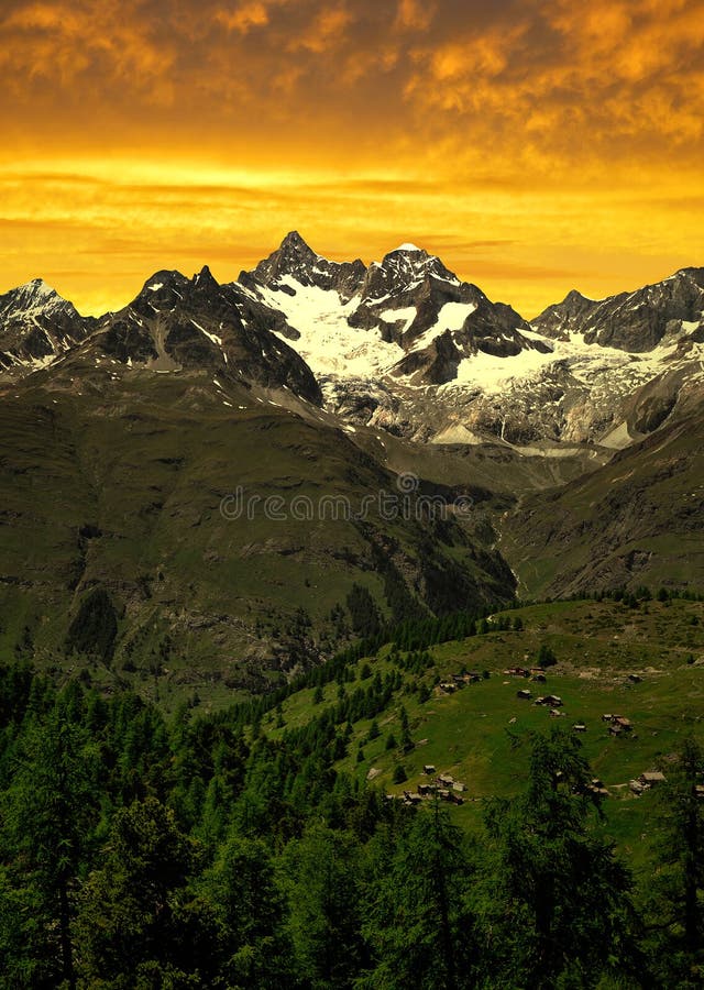 Swiss Alps stock image. Image of high, scenic, beauty - 40698949