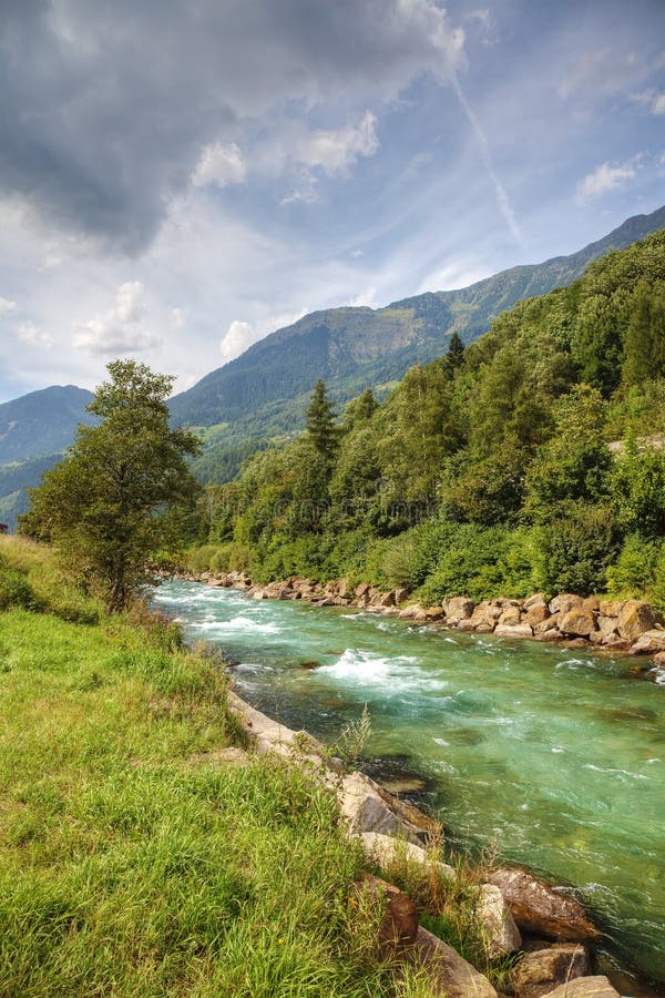 Swiss Alps river. stock image. Image of ecology, fresh - 22627583