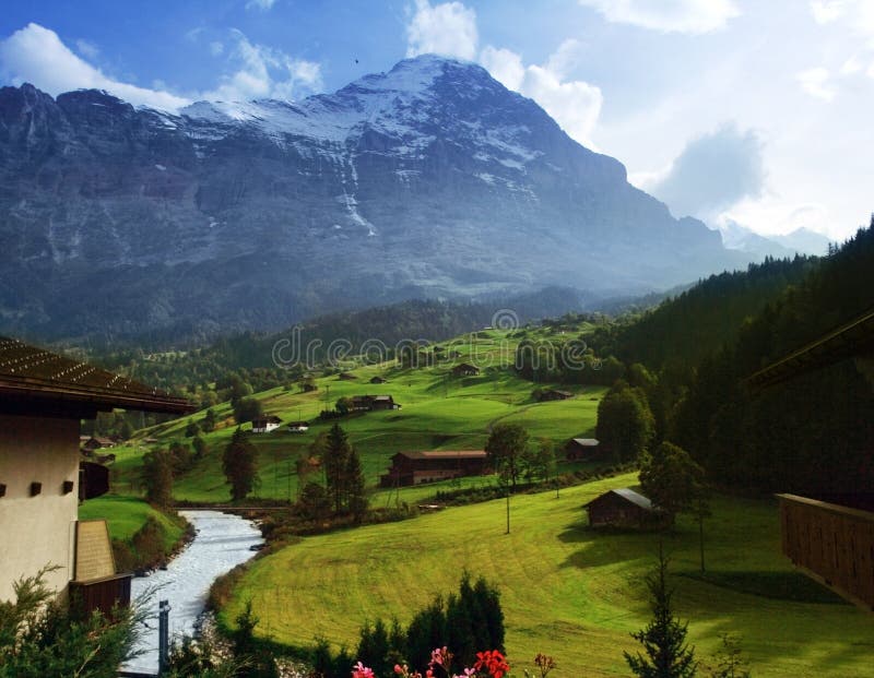 Swiss Alps in spring time stock image. Image of britvich - 8164837