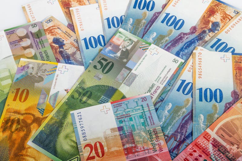 Swiss and EU bank notes stock image. Image of economy - 37862359