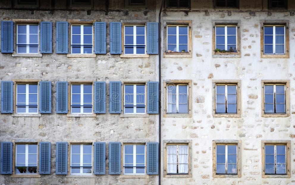 Swiss building stock photo. Image of shutter, historic - 41392646