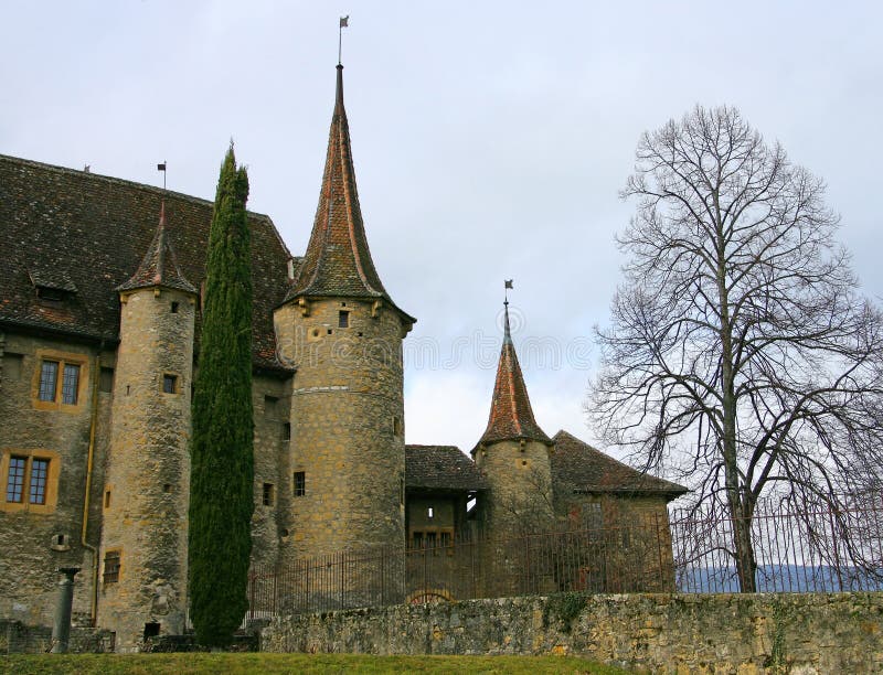 Swiss Castle 10 stock image. Image of travel, stone, embrasure - 1774679