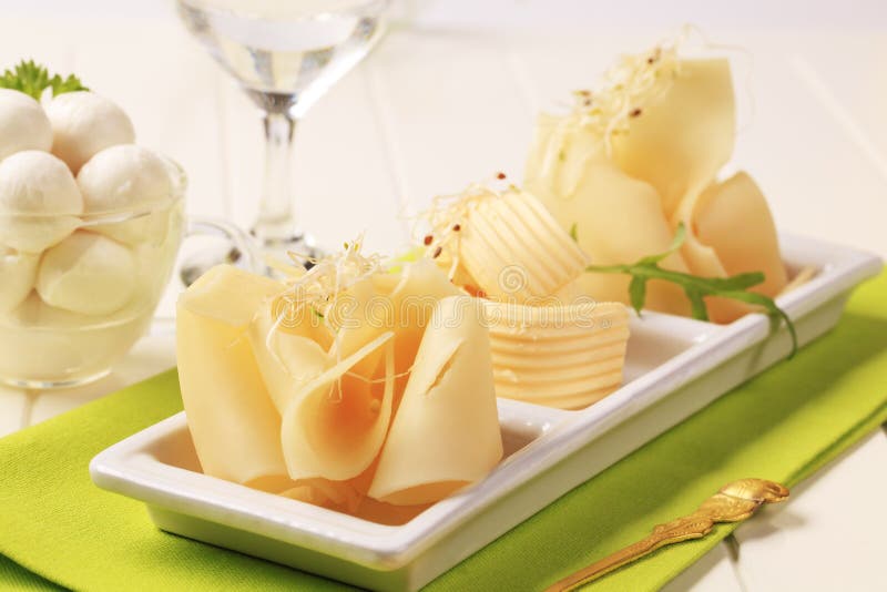 Swiss cheese and butter stock photo. Image of dairy, antipasto - 17818560