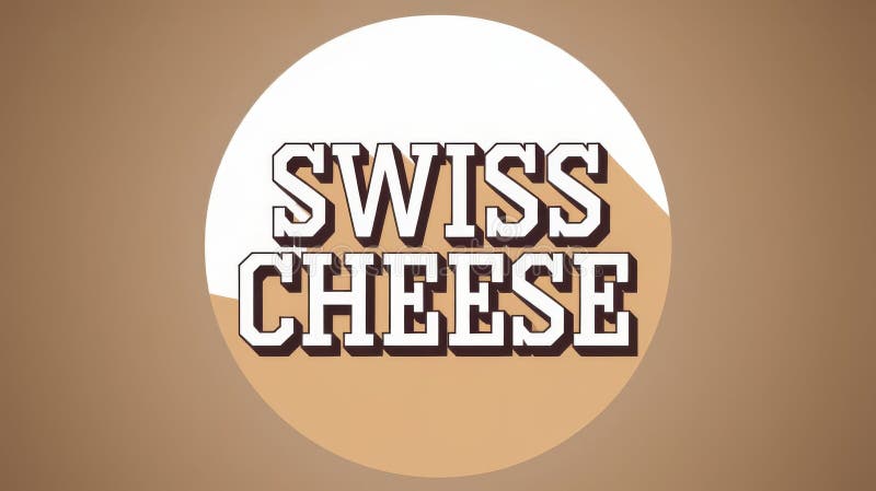 Swiss Cheese Text Design in Vector Art, Single Layer, Simple Gradients ...