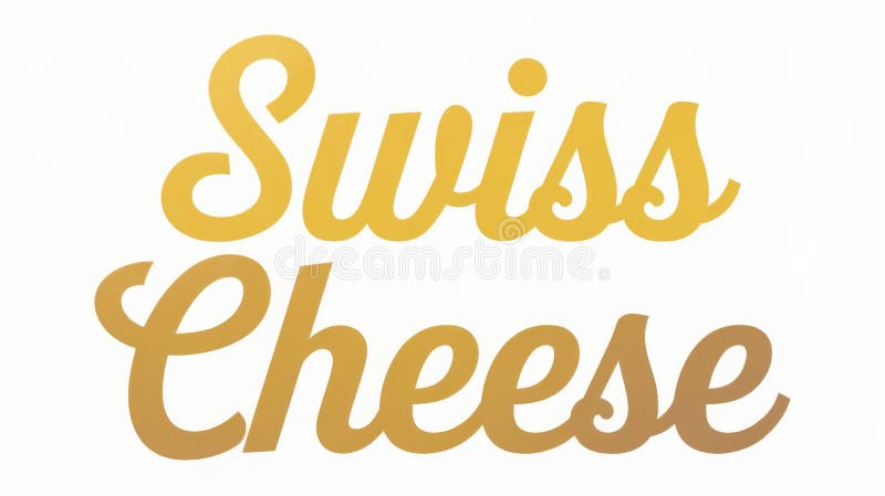 Swiss Cheese Text Design in Vector Art, Single Layer, Simple Gradients ...