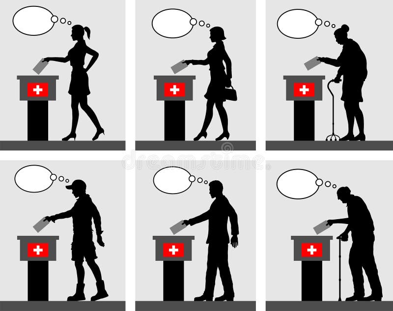 Swiss Election Map with Ballot Stock Illustration - Illustration of ...