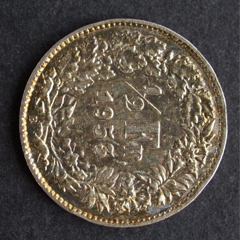 Swiss coin stock photo. Image of isolated, switzerland - 9105114
