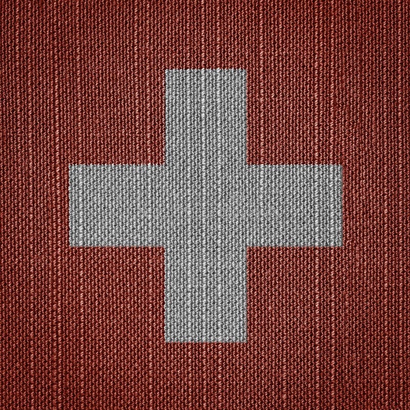 Swiss fabric flags stock photo. Image of nation, fabric - 96504594