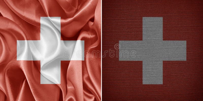 Swiss fabric flags stock photo. Image of color, fabric - 100448434