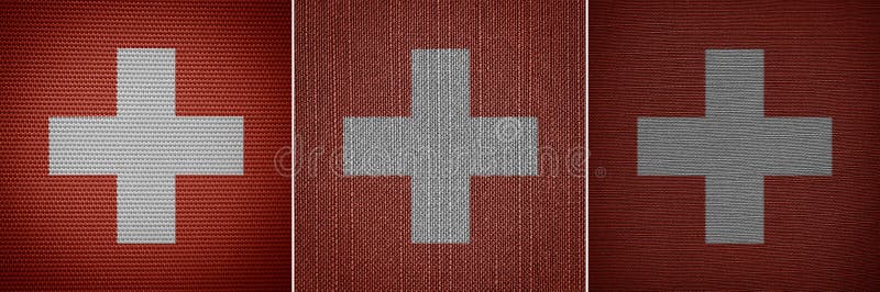 Swiss fabric flags stock image. Image of pattern, brand - 102376513