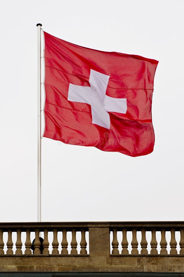 Swiss flag stock photo. Image of flagstaff, cross, holiday - 14022424