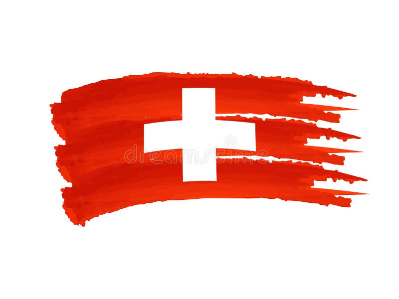 Swiss flag stock illustration. Illustration of emblem - 57182640