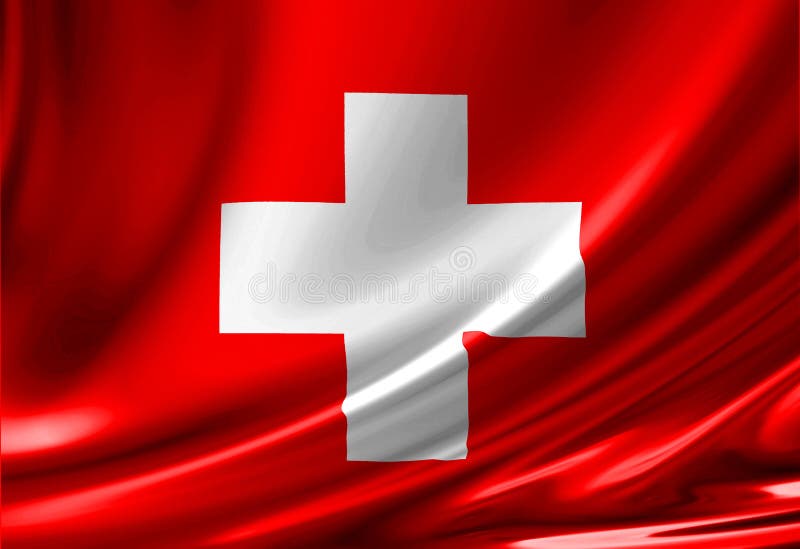 Swiss flag stock illustration. Illustration of moving - 4613611