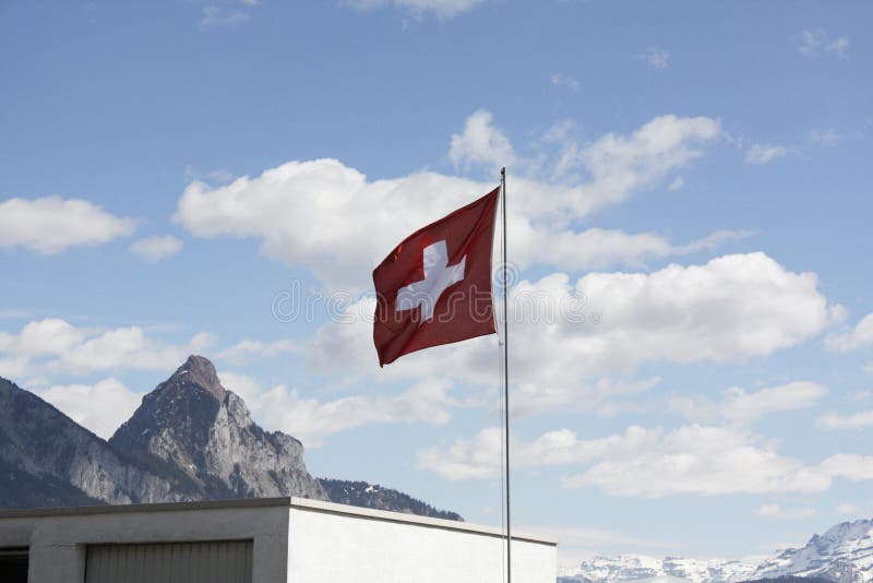 Swiss Flag stock image. Image of summer, alps, glacier - 40294549