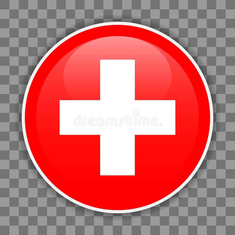 Swiss Flag Icon on Checkered Background Stock Vector - Illustration of ...