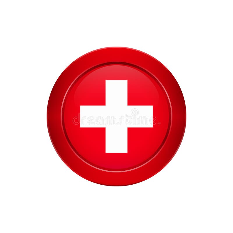 Swiss Flag on the Round Button, Vector Illustration Stock Vector ...