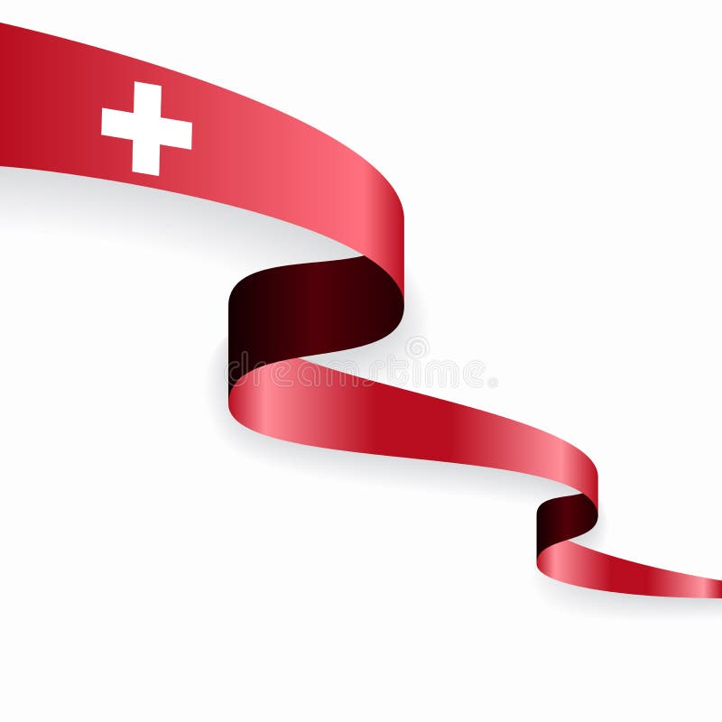 Swiss Flag Wavy Abstract Background. Vector Illustration. Stock Vector ...