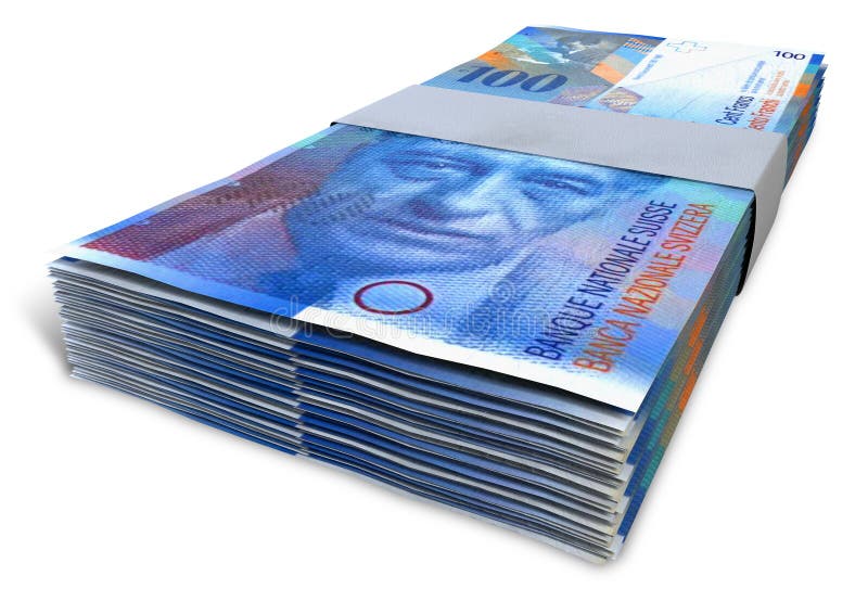 Swiss Franc Notes Bundles stock image. Image of funds - 42744559