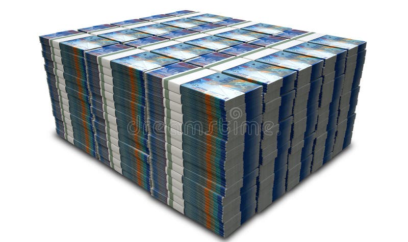 Swiss Franc Notes Bundles Stack Stock Photo - Image of collection ...