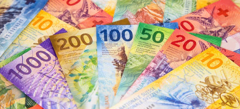 Swiss francs new 2017-2020 stock photo. Image of europe - 197387762